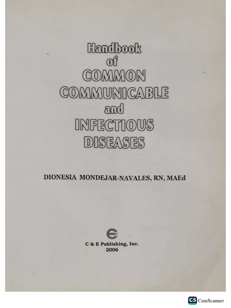 Handbook of Common Communicable and Infectious Diseases SLH | PDF