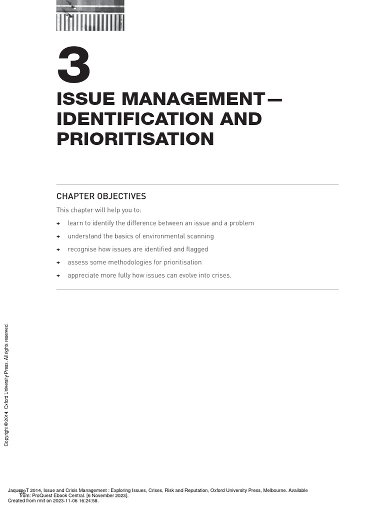 Issue and Crisis Management Exploring Issues, Cris... - (CONTENTS ...