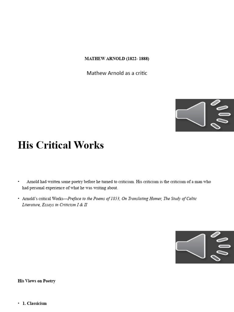 Mathew Arnold | PDF | Poetry