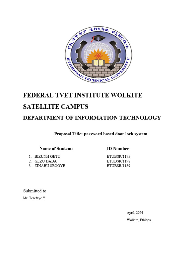 Federal Tvet Institute Wolkite | PDF | Computer Security | Security