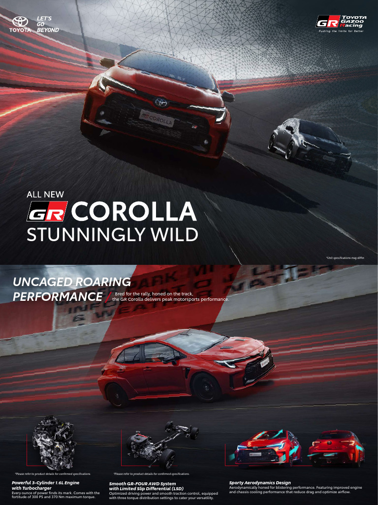 Leaflet GR Corolla 2024 | PDF | Steering | Vehicles