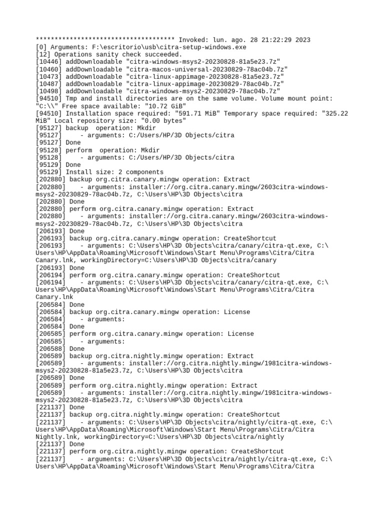 Installation Log | Download Free PDF | Ibm Pc Compatibles | Operating System Technology