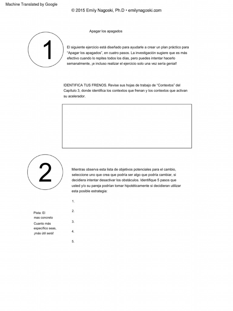 Turning Off The Offs Worksheets | PDF | Orgasmo | La sexualidad humana