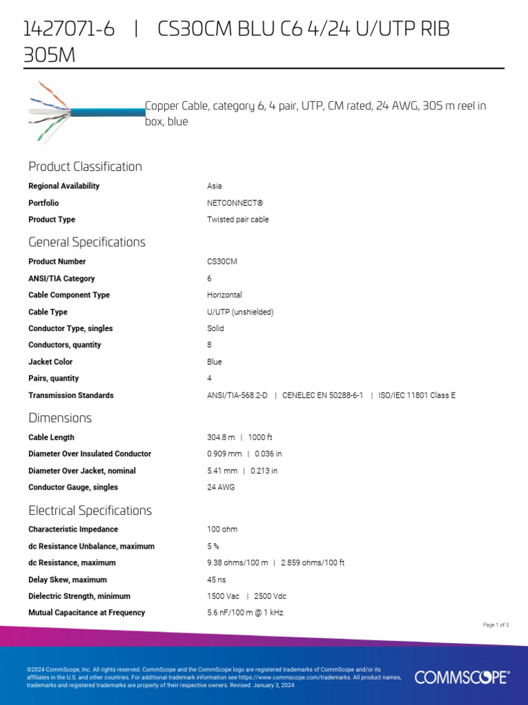 commscope cat6 catalogue | PDF | Decibel | Electronic Engineering