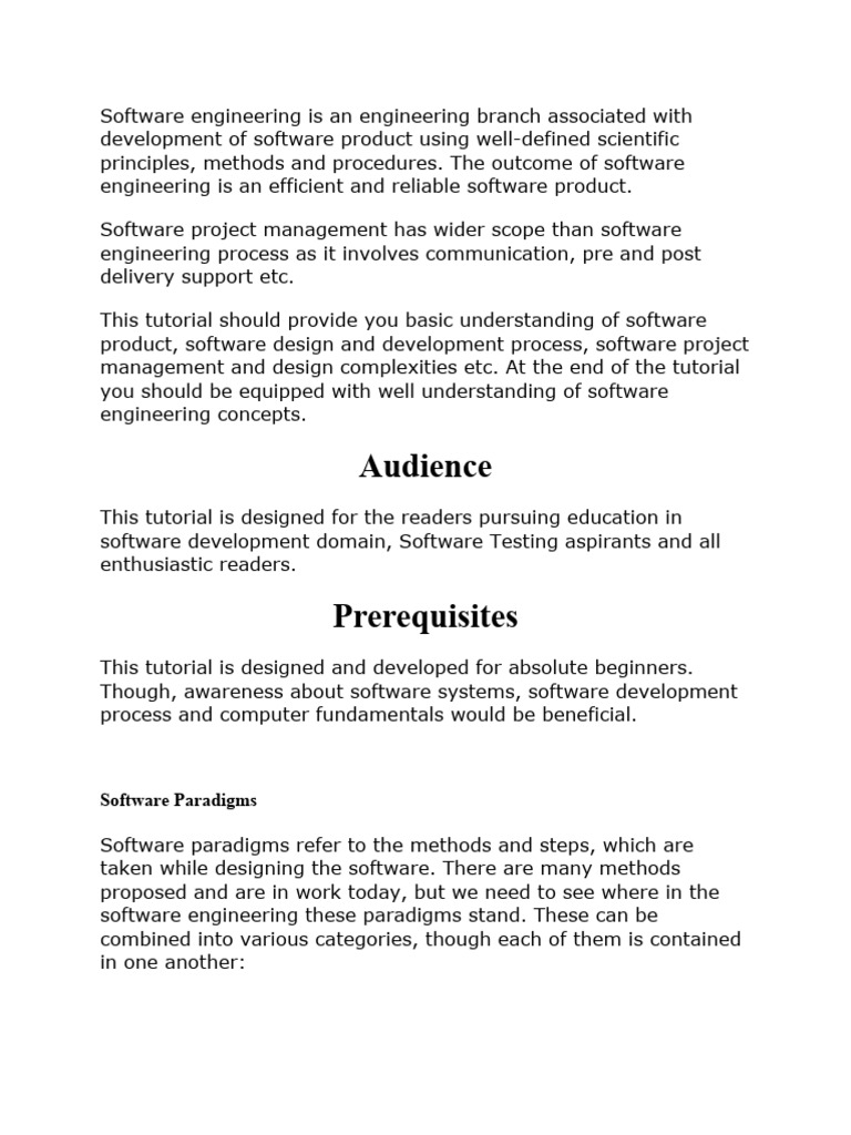 Software Engineering Basics Guide | PDF | Software Development Process | Information Technology