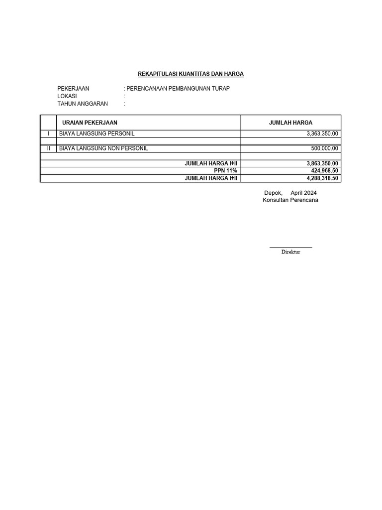 Rab Perencanaan | PDF