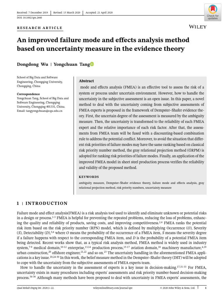 An Improved Failure Mode and Effects Analysis Method | PDF | Risk ...