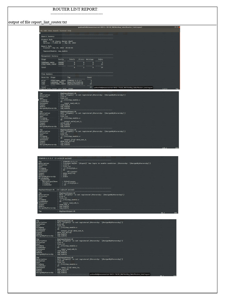 Router Lint Report | Download Free PDF | Electrical Engineering ...