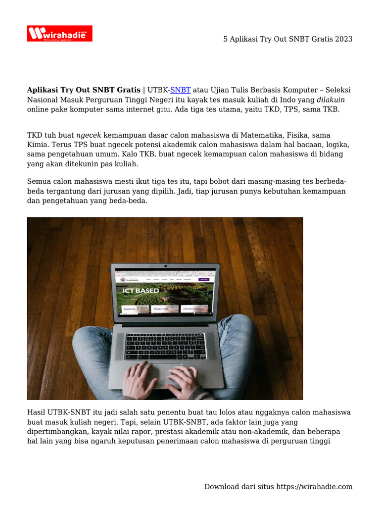 5 Aplikasi Try Out SNBT Gratis 2023 | PDF