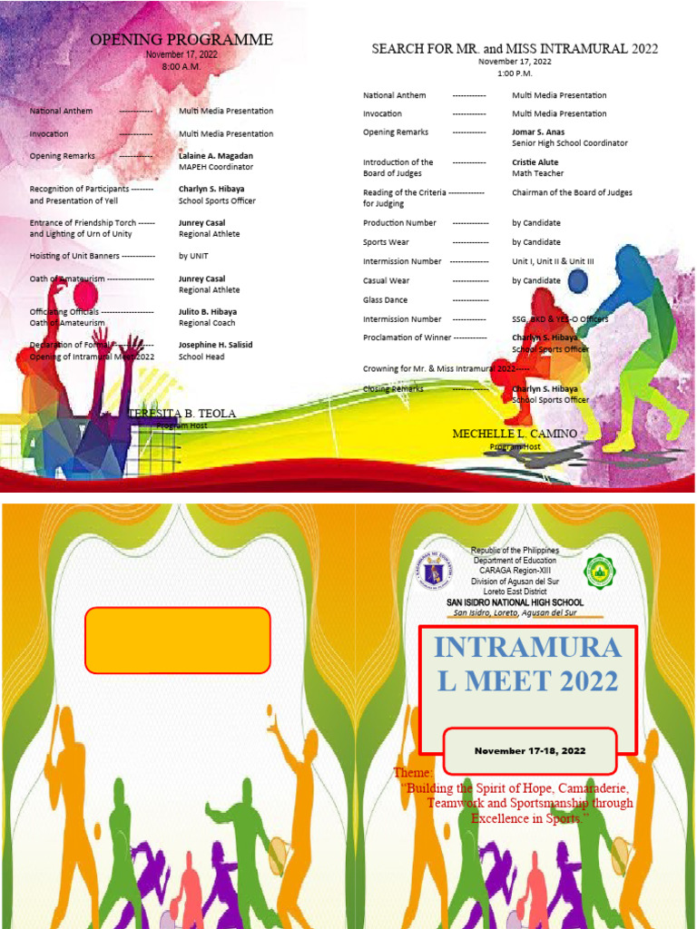 Intrams 2022 Program | PDF