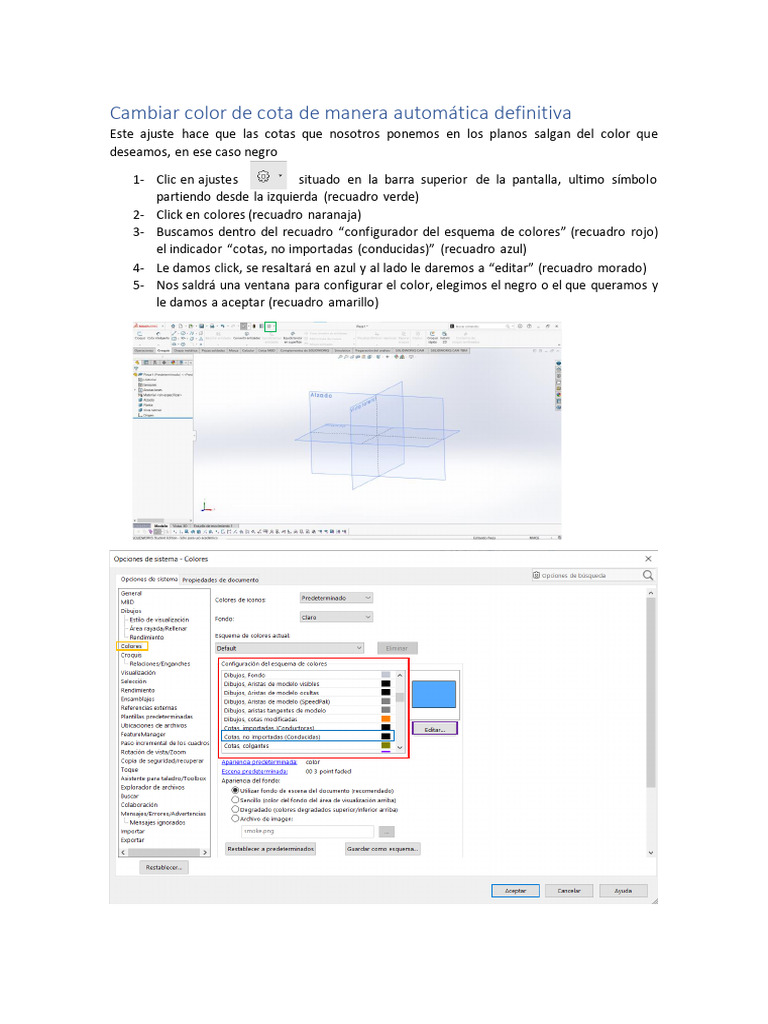 Cambiar color de cota de manera automática definitiva | PDF