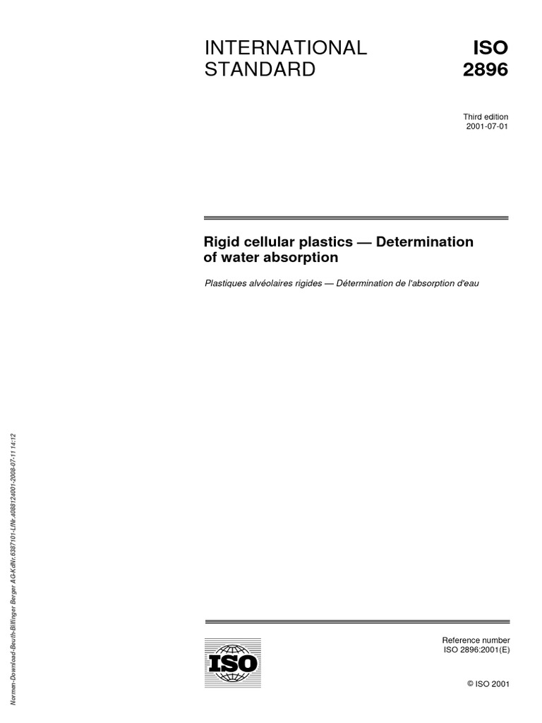 Iso 2896 - 2001 e | PDF | International Organization For Standardization