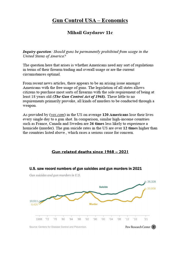 Gun Control USA - Economics | PDF | Gun Control