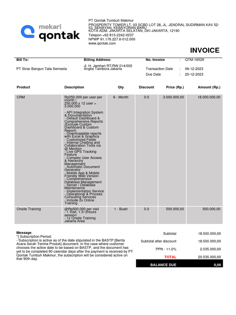 Sales Invoice-QTM-16529 | PDF | Software | Computing