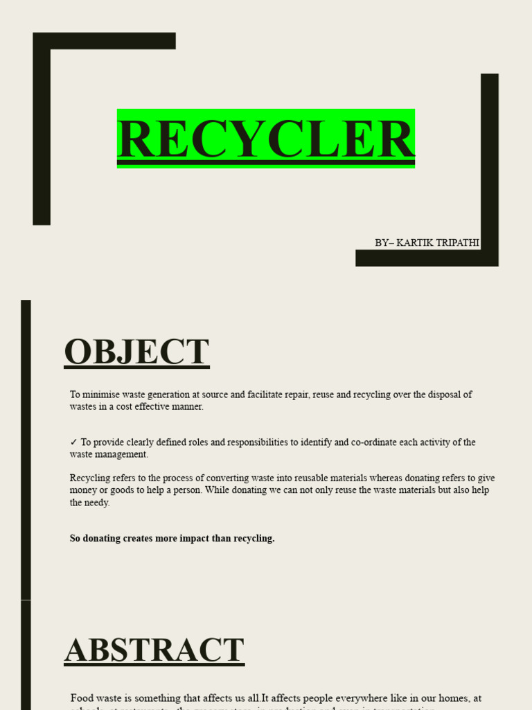 RECYCLER | PDF | Recycling | Html