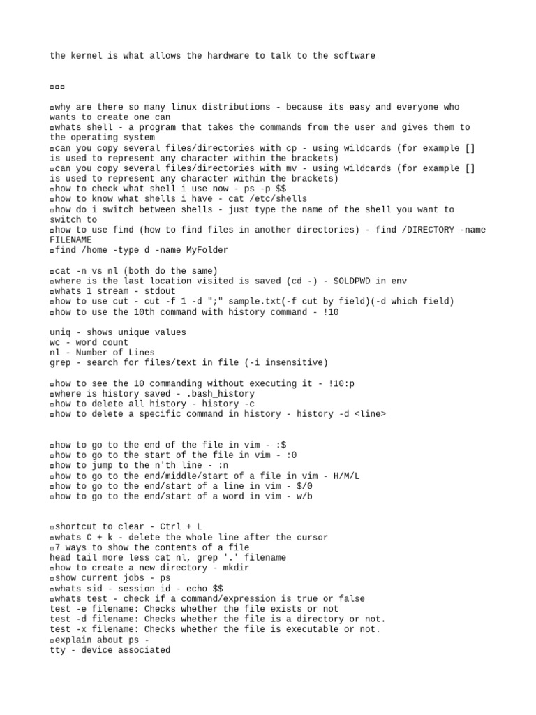The Kernel Is What Allows The Hardware T | PDF | Computer File | Filename