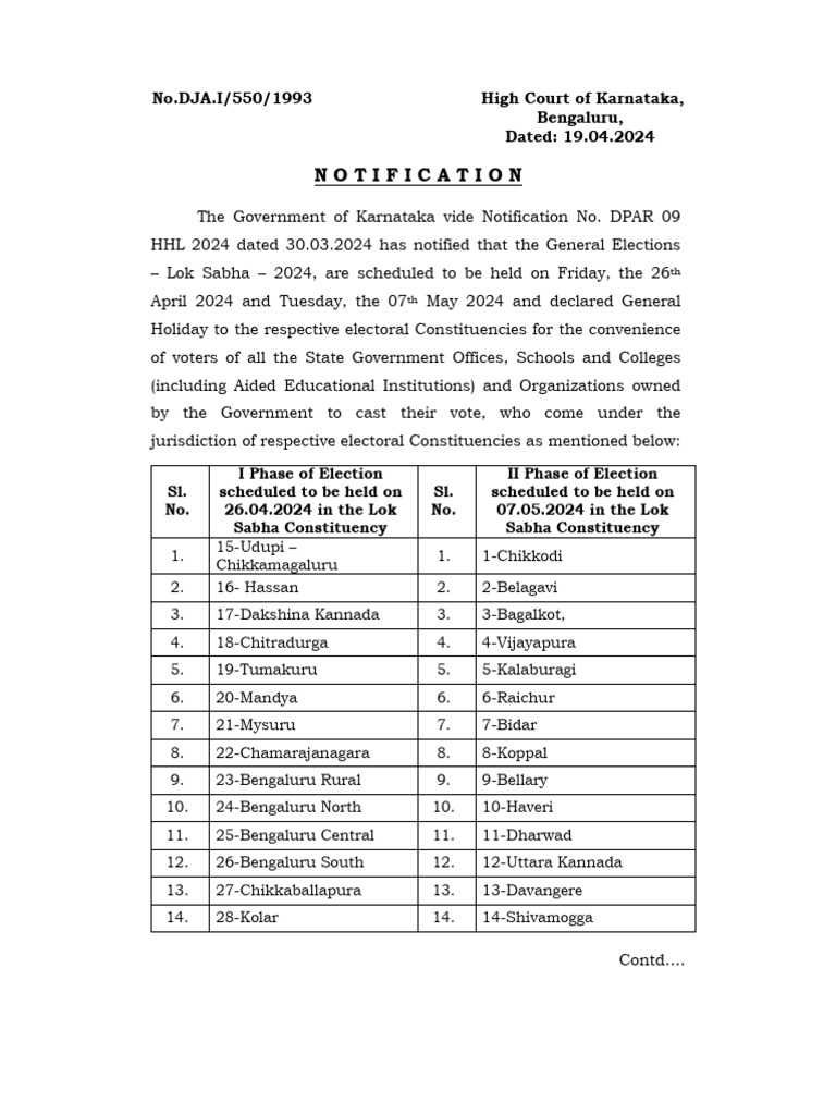 Notification Election 19042024 | PDF | Political Law | Judiciaries