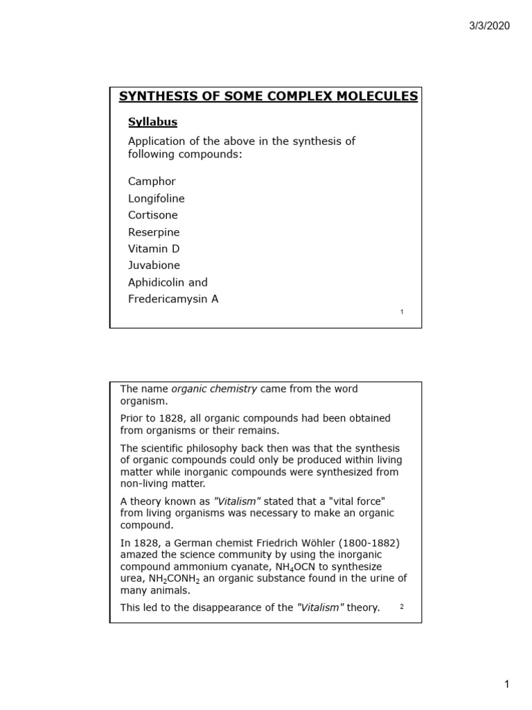 202003231628181066khare Synthesis of Complex Molecules Sem4 | PDF ...