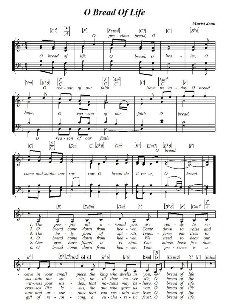 O bread of life | PDF