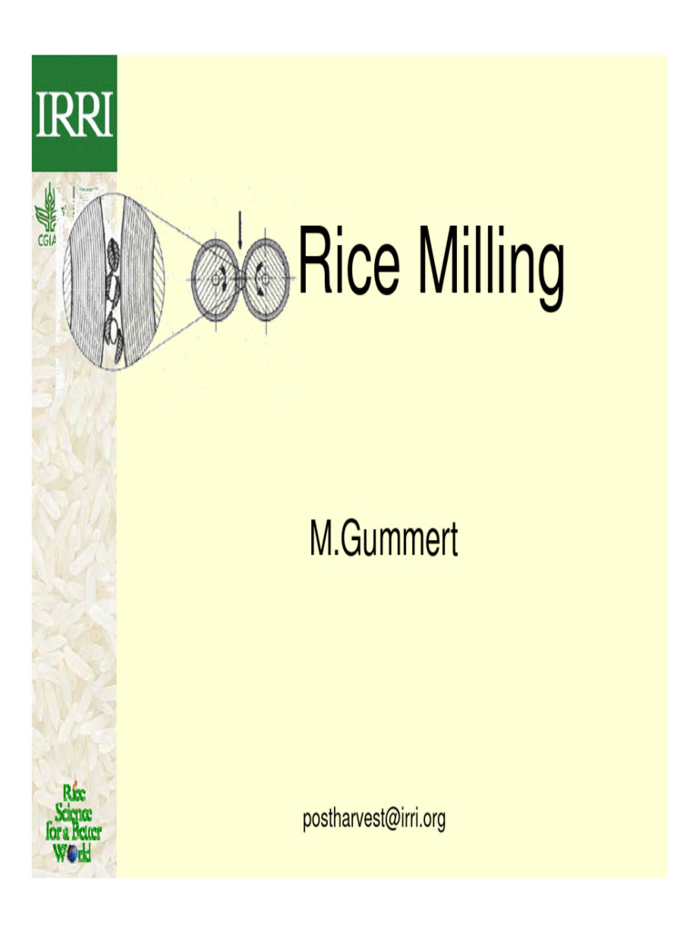 5.cereal Rice Milling | PDF | Rice | Mill (Grinding)