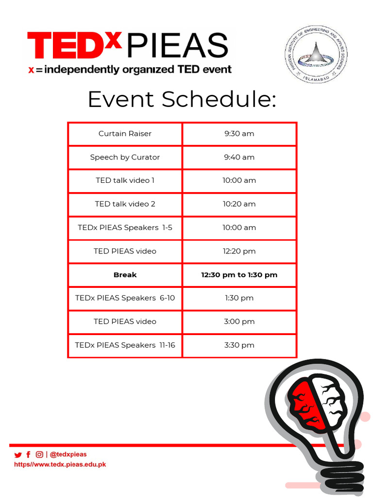 TEDx 24' Booklet Template PDF | PDF | Pakistan