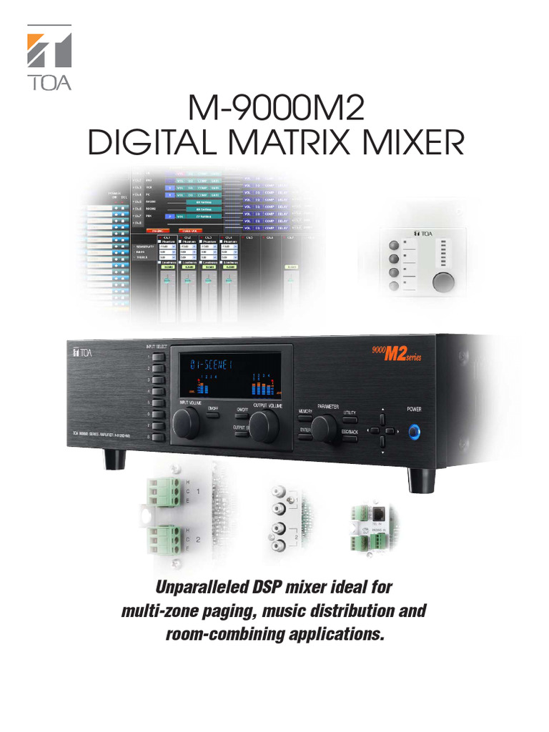 M-9000M2 Digital Matrix Mixer-Brochure | PDF | Equalization (Audio ...