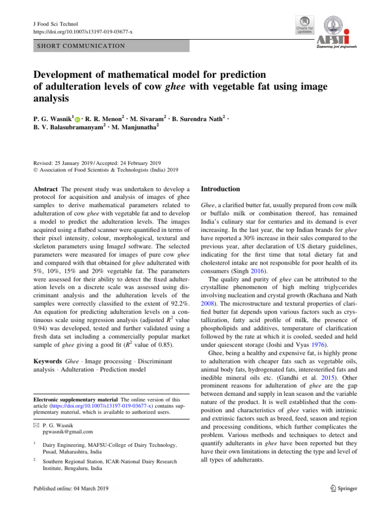Wasnik2019 2 | PDF | Regression Analysis | Analysis Of Variance