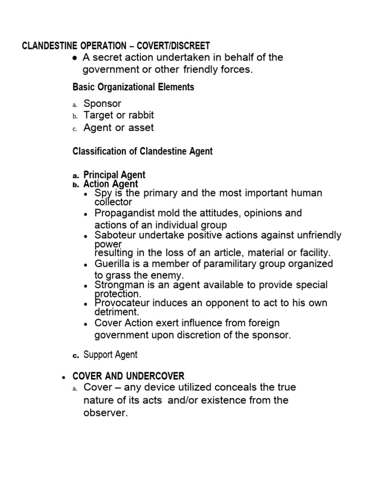 Cdi 1 Prefinal Lesson 2 | PDF | Covert Operation | Espionage
