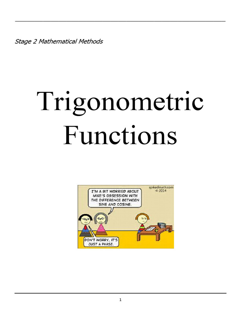 3 Trigonometric Functions Booklet | PDF | Trigonometric Functions | Derivative