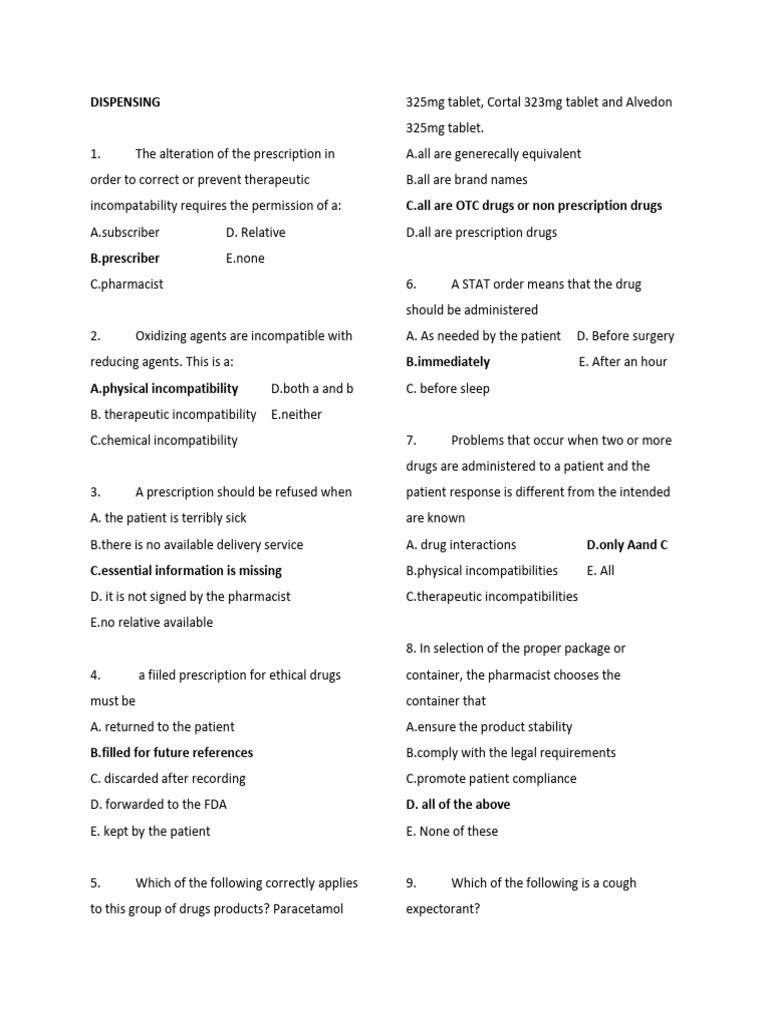 Disp, Hospi-Pharcc Pacop Revised | PDF | Pharmacy | Medical Prescription