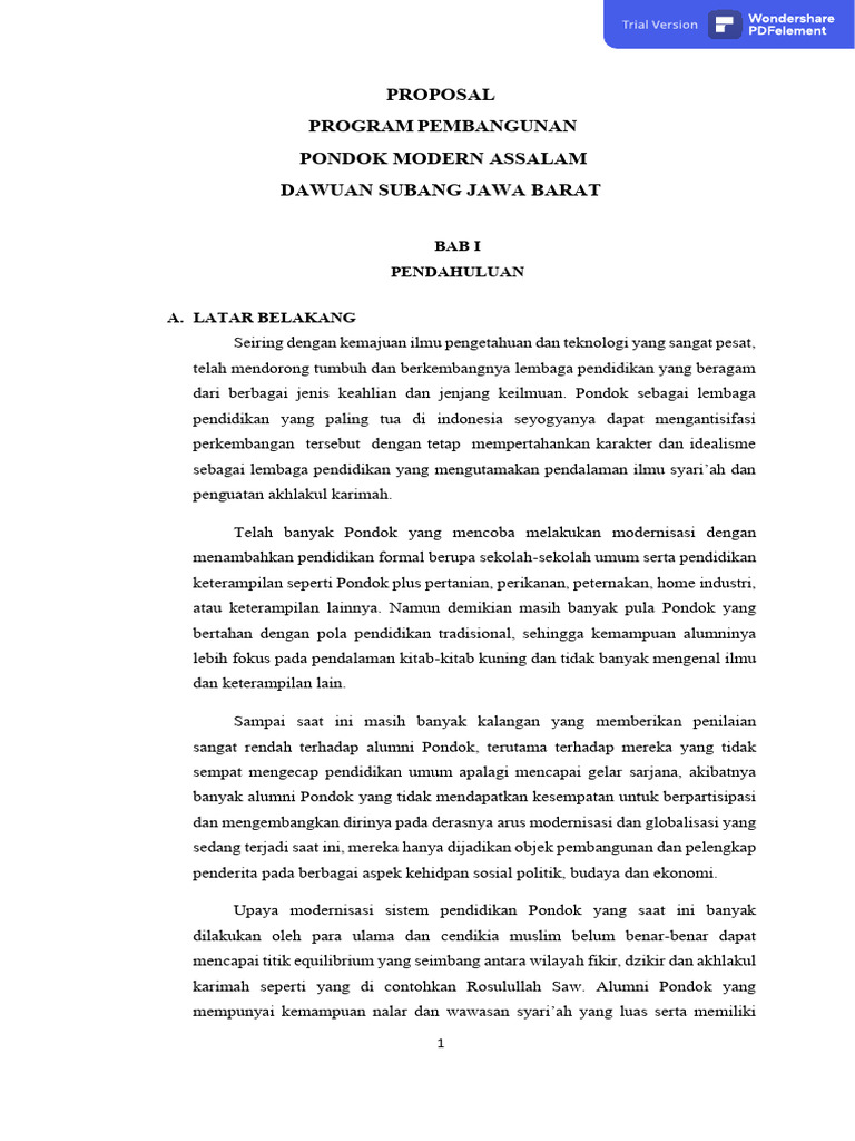 Proposal ASRAMA | PDF