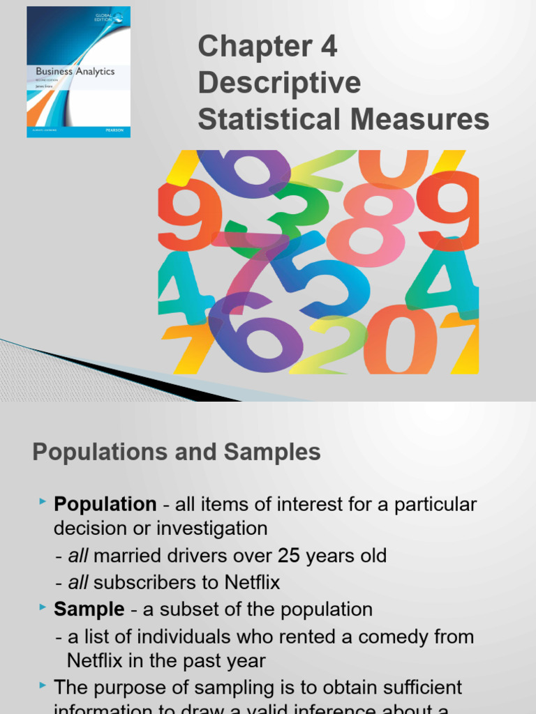 Evans Analytics2e PPT 04 | PDF | Covariance | Sampling (Statistics)