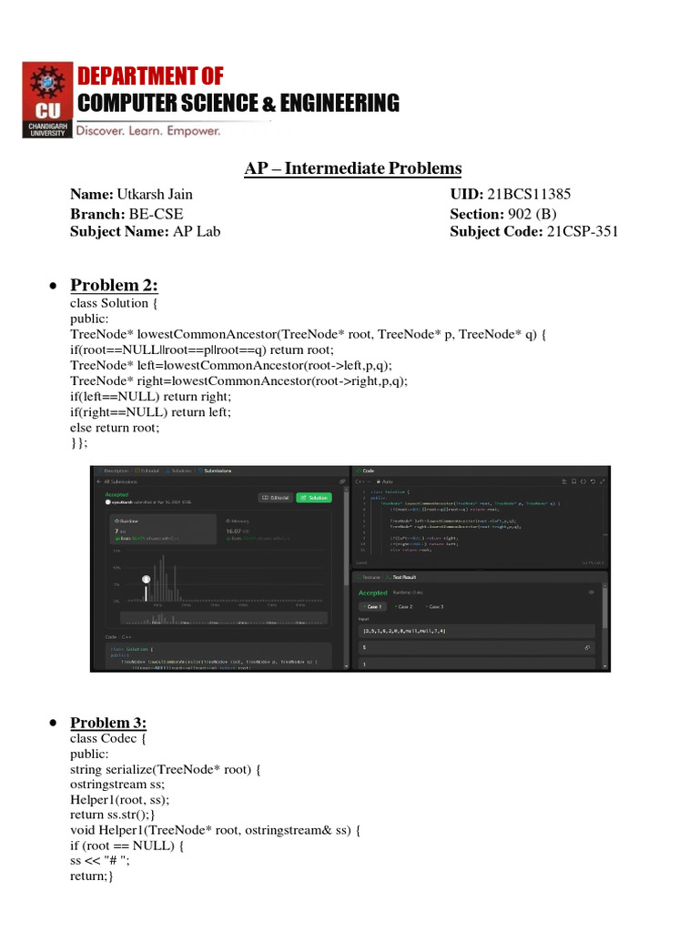 AP Intermidiate Worksheet | PDF | Computer Data | Computer Science