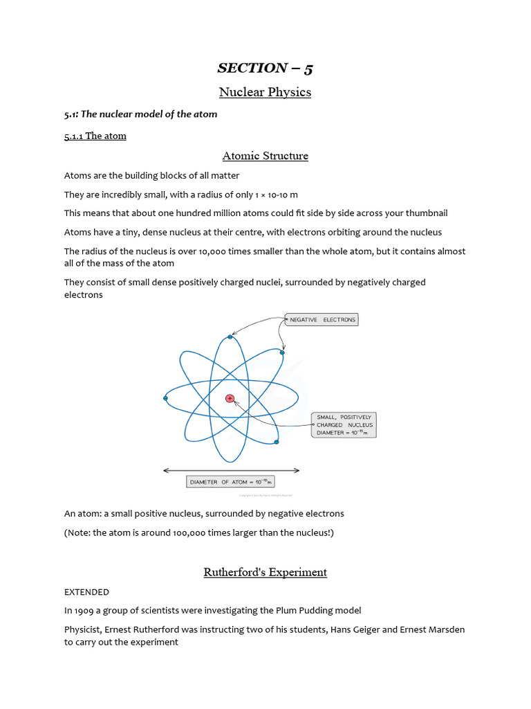 Nuclear Physics Notes | PDF | Atomic Nucleus | Atoms