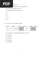 Standard 1 Mathematics 100 Questions | PDF | Shape | Rectangle