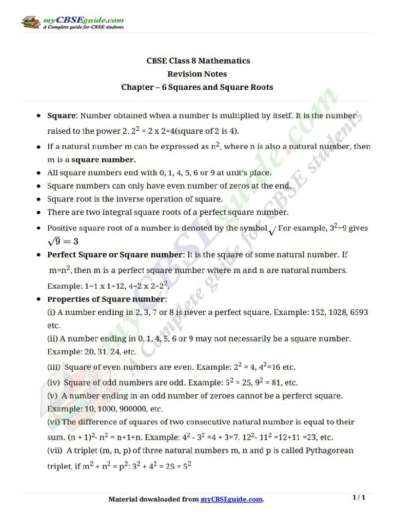 8 Math Revision Ch6 | PDF