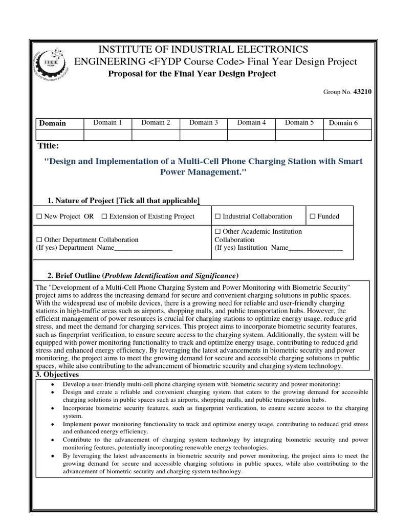 FYDP Proposal Form | PDF | Biometrics | Usability