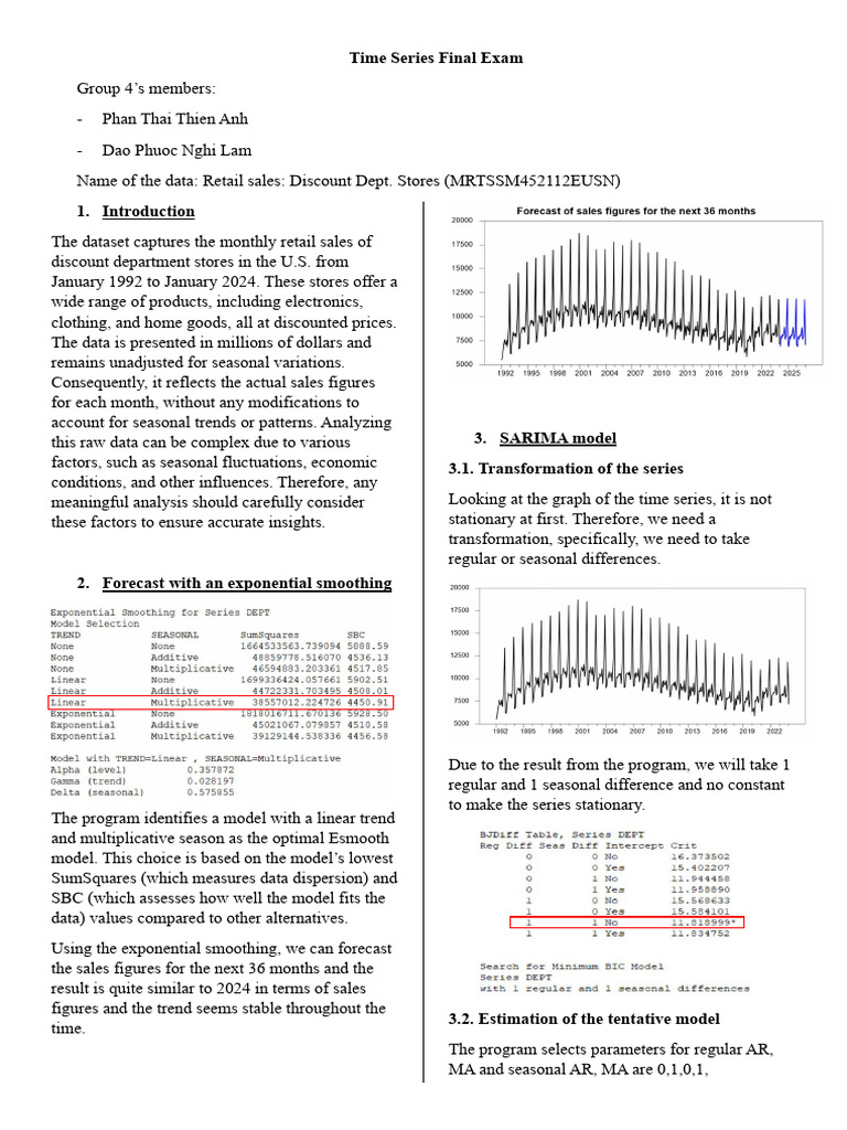 Sarima Pdf Autoregressive Integrated Moving Average Statistics