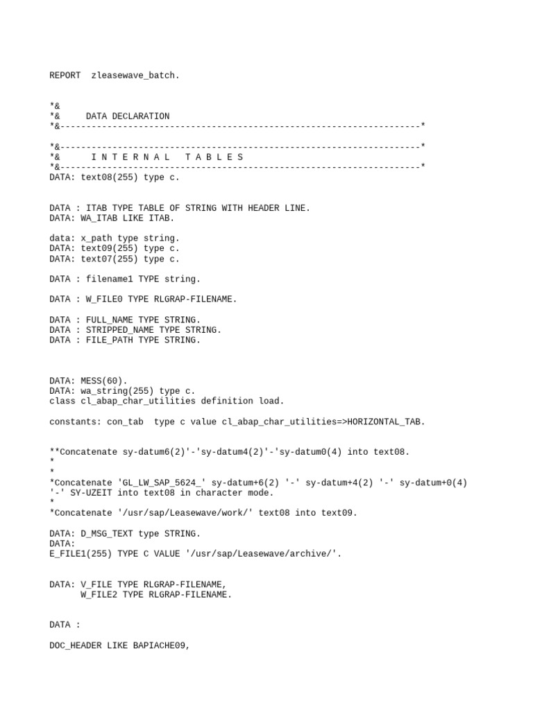 Bapi Acc Document Post With Split | PDF | String (Computer Science) | Software Engineering