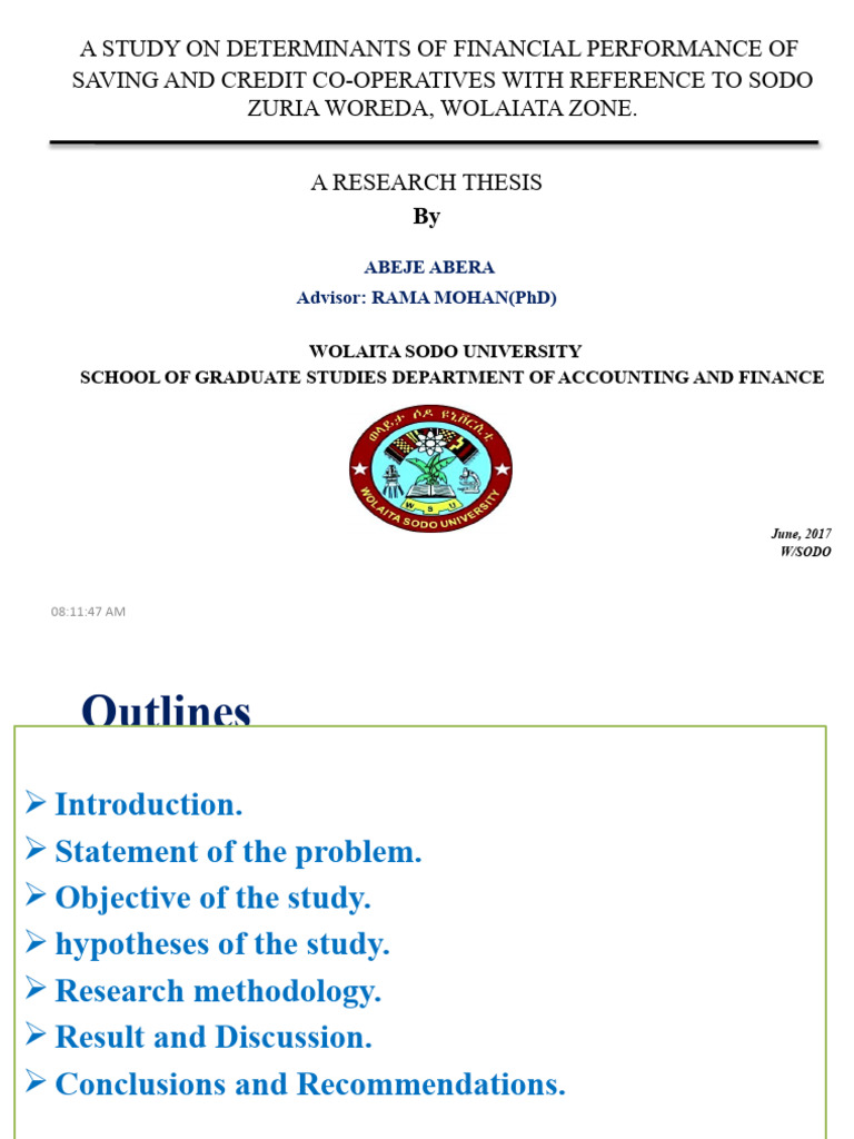 SACCOs Financial Performance Study | PDF | Microfinance | Regression ...