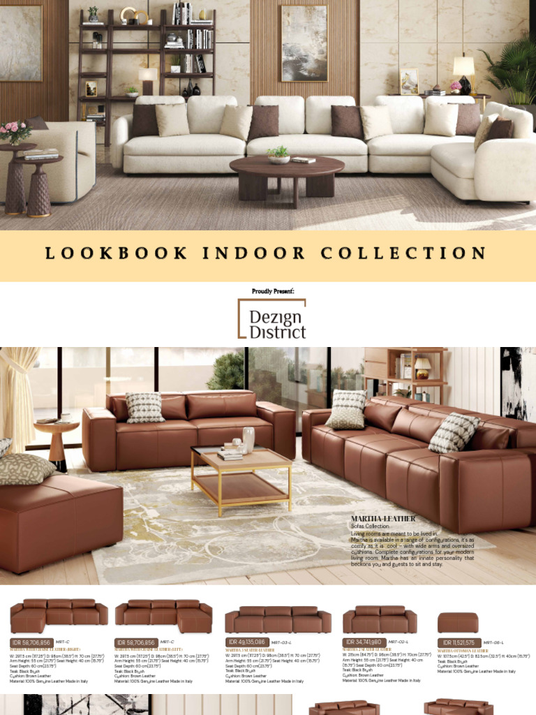 Martha Leather Sofa Collection | PDF | Couch | Furniture