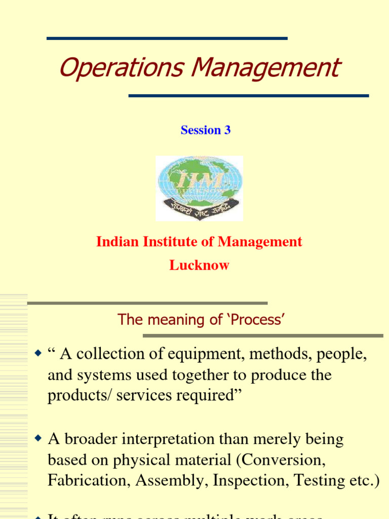 OM Session 3 | PDF | Lean Manufacturing | Automation