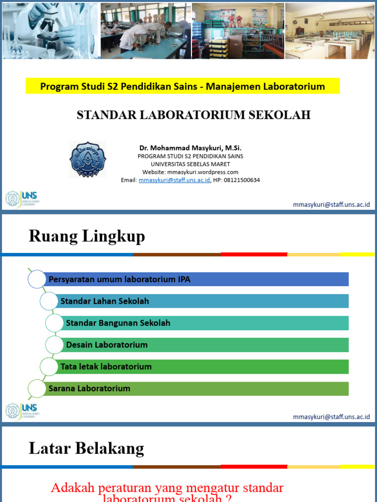 2 Standar Laboratorium Sekolah - Masykuri UNS | PDF