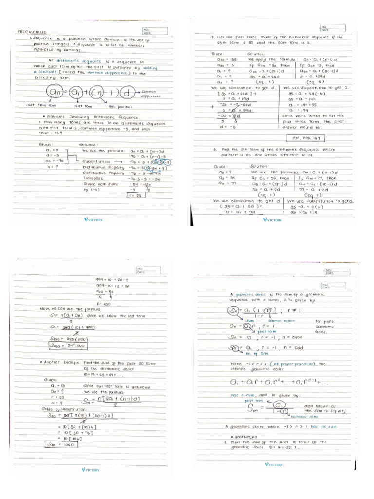 Pre Cal 11 - Sem 1 2ND Qrter Reviewer | PDF