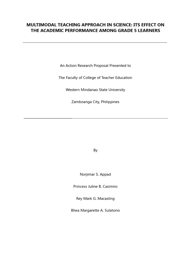 Multimodal Teaching Boosts Grade 5 Science | PDF | Learning | Teachers