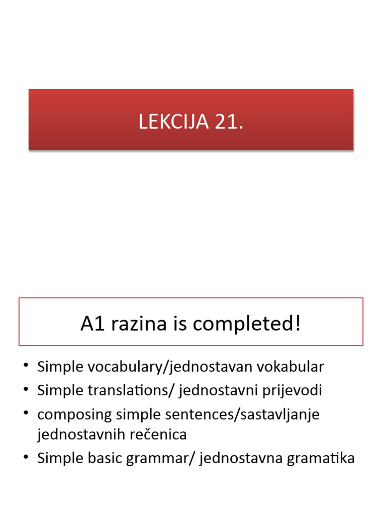 LEKCIJA 21 | PDF