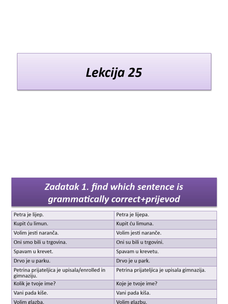 Lekcija 25 | PDF