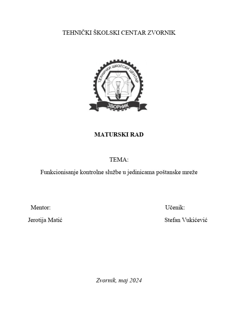 Stefan Vukićević Maturski | PDF