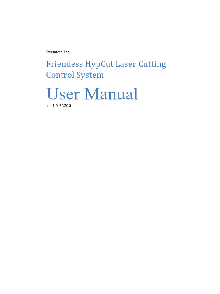 HypCut Laser Cutting User Manual | PDF | Numerical Control | Backup