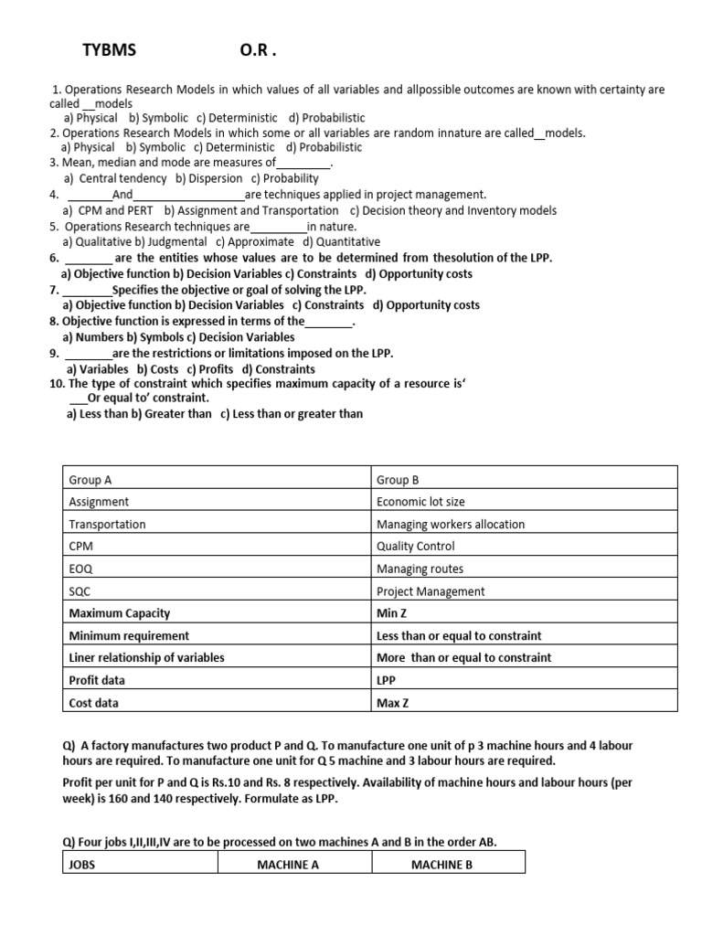 Linear Programming Techniques Overview | PDF | Mathematical Optimization | Project Management